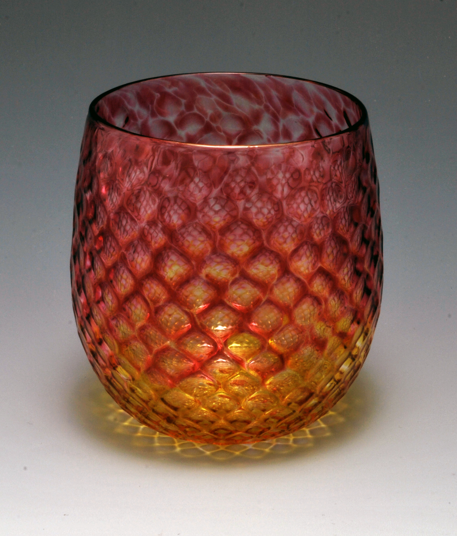 Diamond Facet Wine Bulb – Ruby & Gold